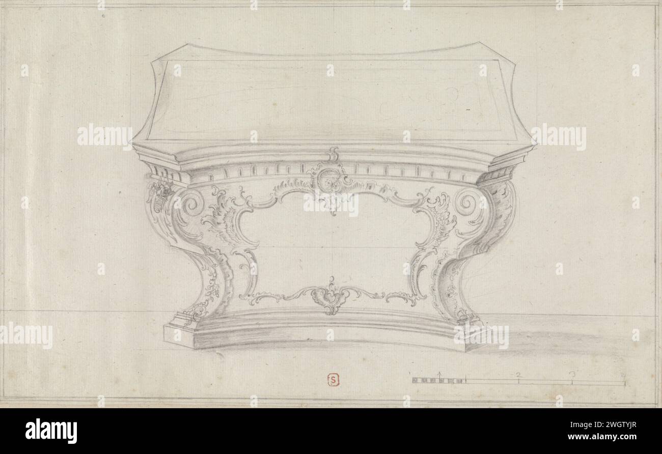 Design for an altar table, c. 1750 drawing Germany (possibly) paper ...