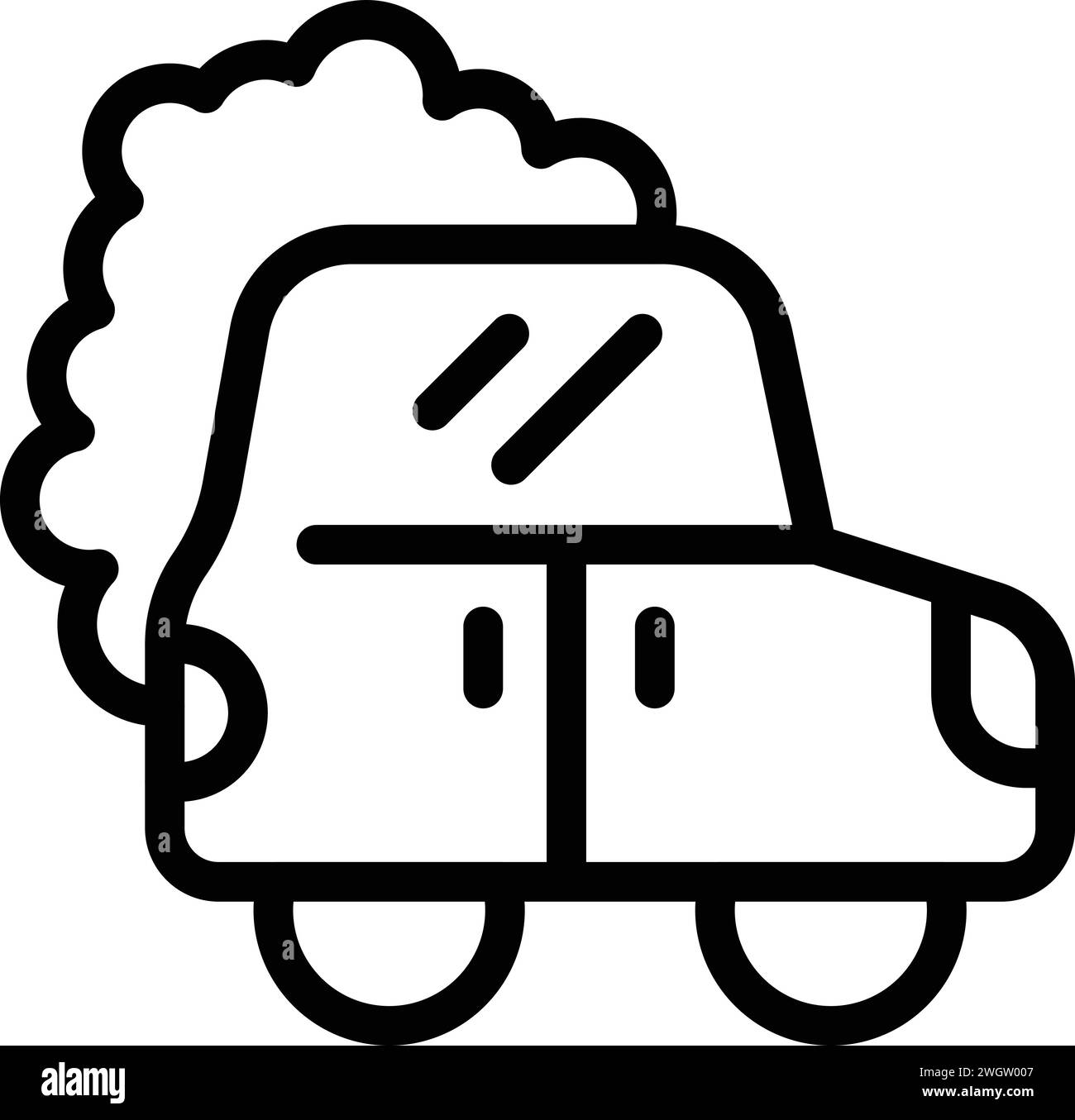 Cat outdoor fumes icon outline vector. City smoke dust. Gas co2 fume ...