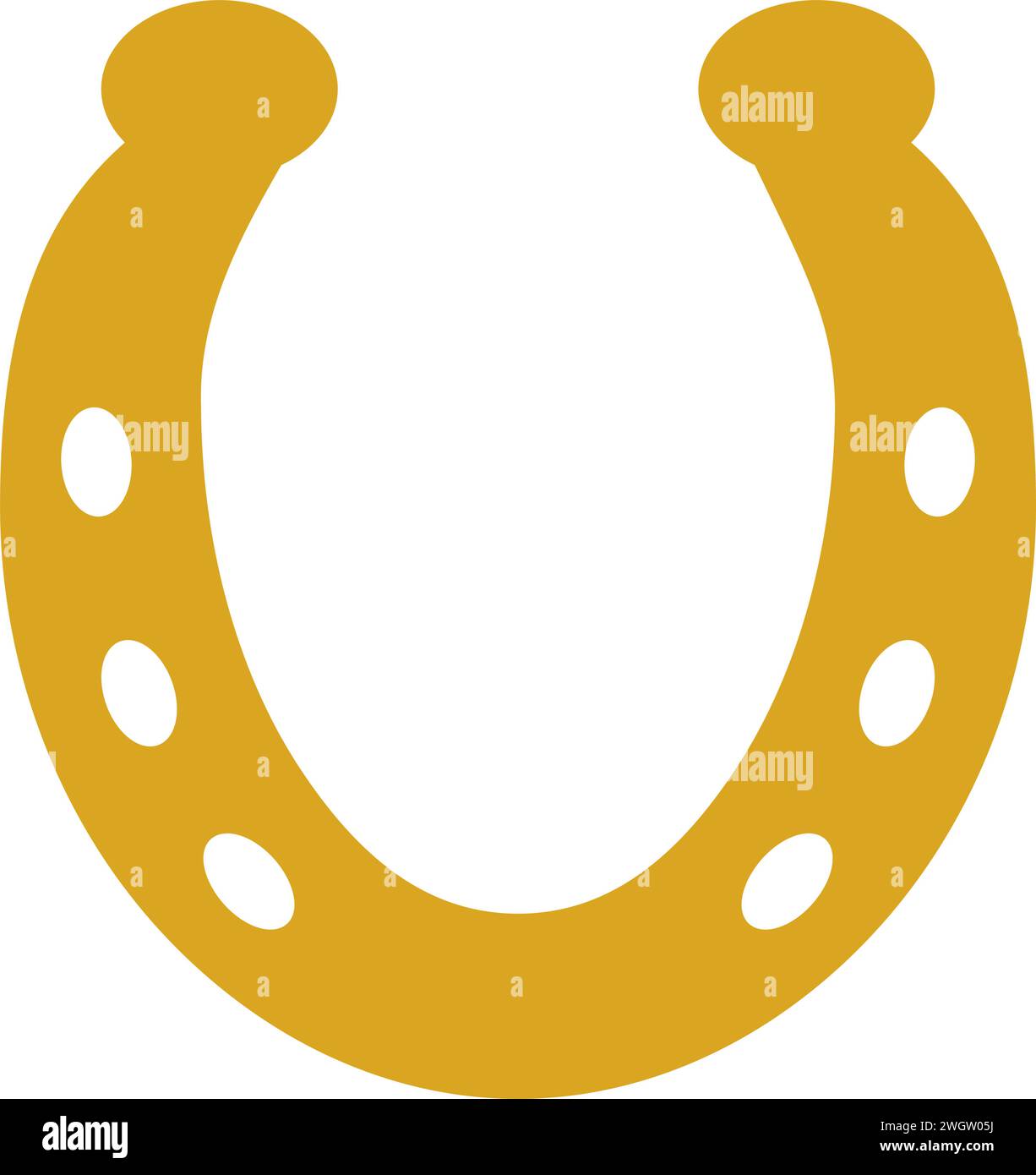 Golden horseshoe. Symbol of good luck, wealth or success vector Stock ...