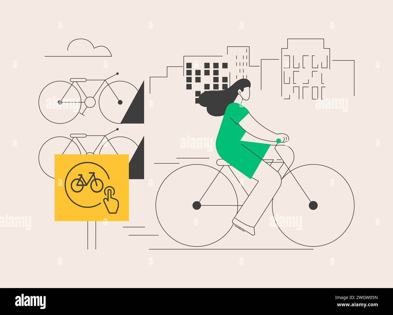 Bike sharing abstract concept vector illustration Stock Vector Image ...