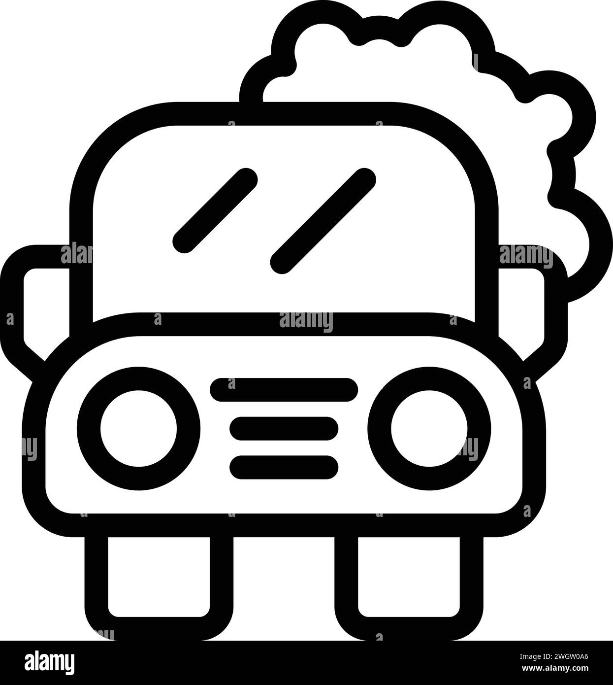 Car fumes icon outline vector. Air chemical smoke. Emission pipe Stock ...