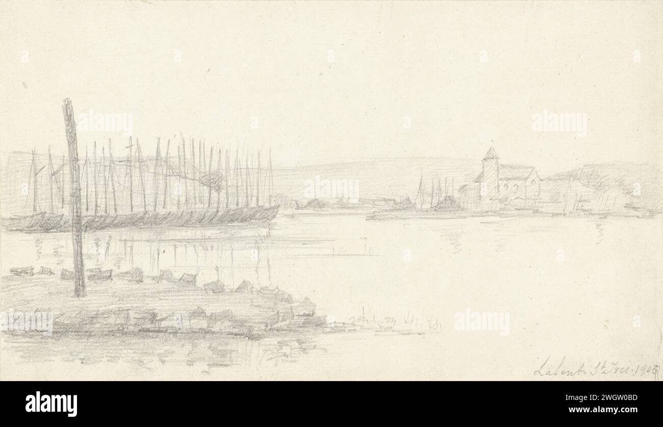 Face over the water on a village church Lalent-St.Ives, Prosper ...