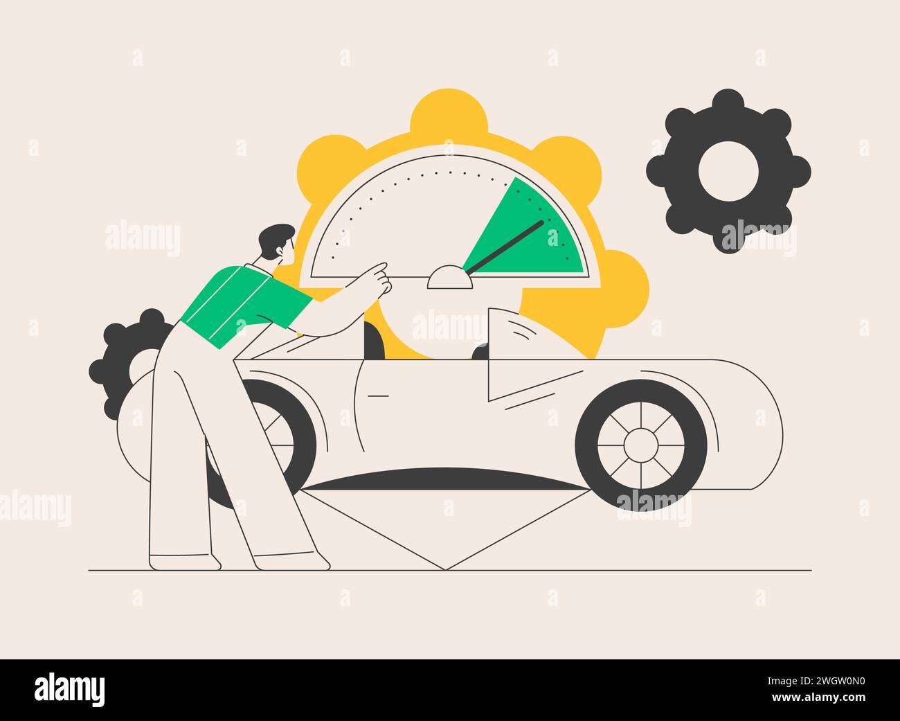 Car tuning abstract concept vector illustration Stock Vector Image ...