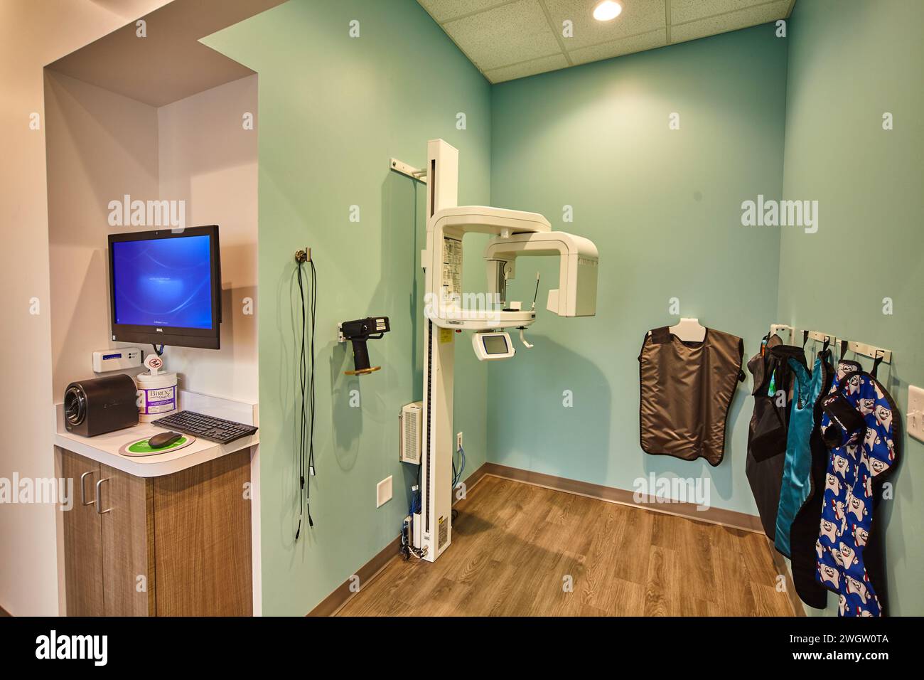 Modern Dental Office with Panoramic X-ray Machine and Workstation Stock ...