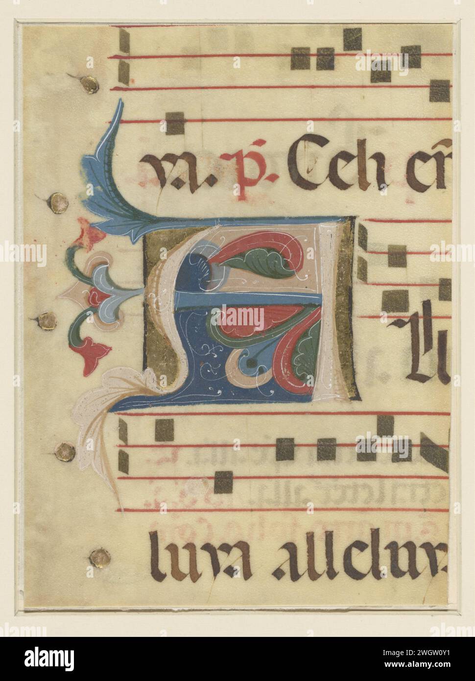 Fragment of a choir book: Historized Initial A, Anonymous, 1325 - 1350 ...