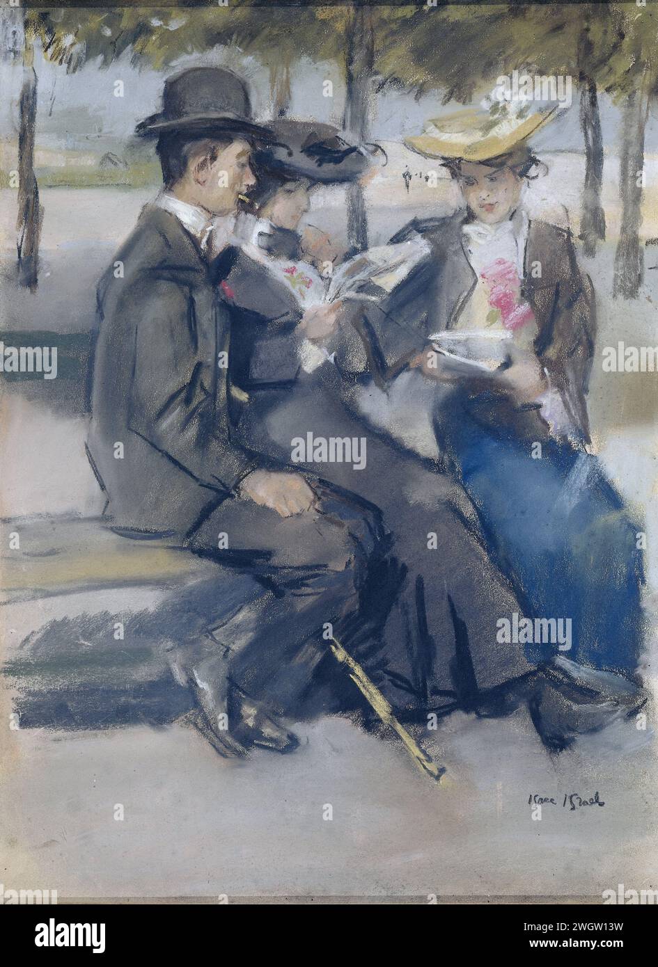 In the Bois de Bologne Near Paris, Isaac Israels, 1875 - drawing Paris ...