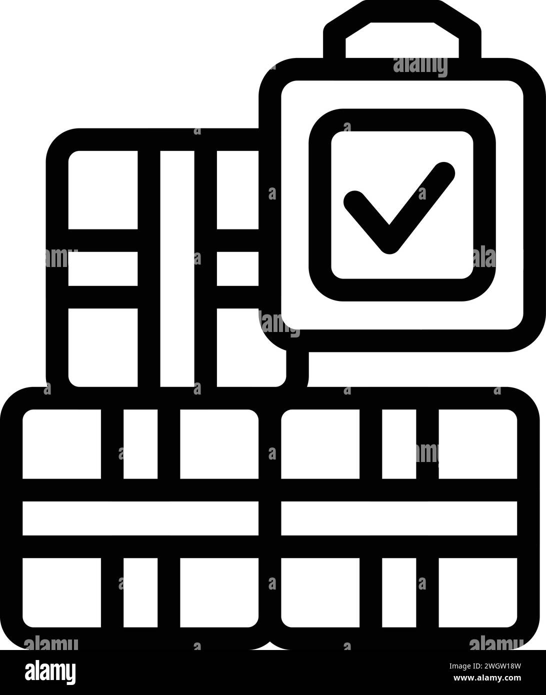 Storage parcel goods icon outline vector. Warehouse logistic. Carton ...