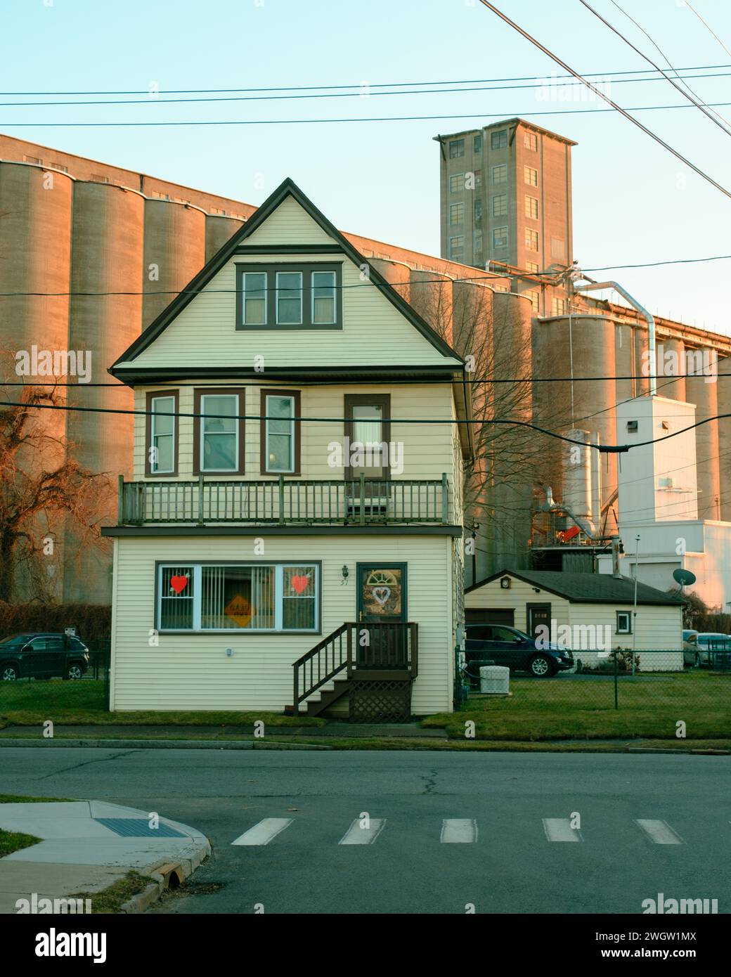 House and old factory in the First Ward, Buffalo, New York Stock Photo ...