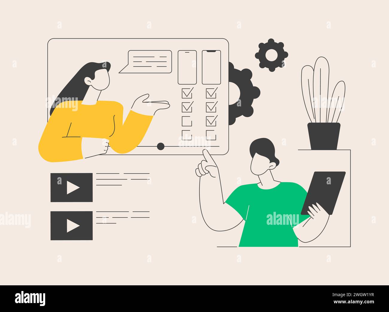 Technical review abstract concept vector illustration Stock Vector ...