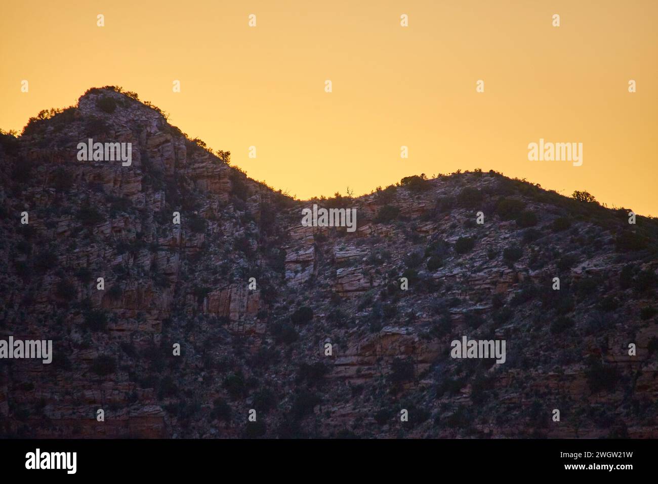 Golden Hour Glow on Sedona's Bell Rock Peaks Stock Photo - Alamy