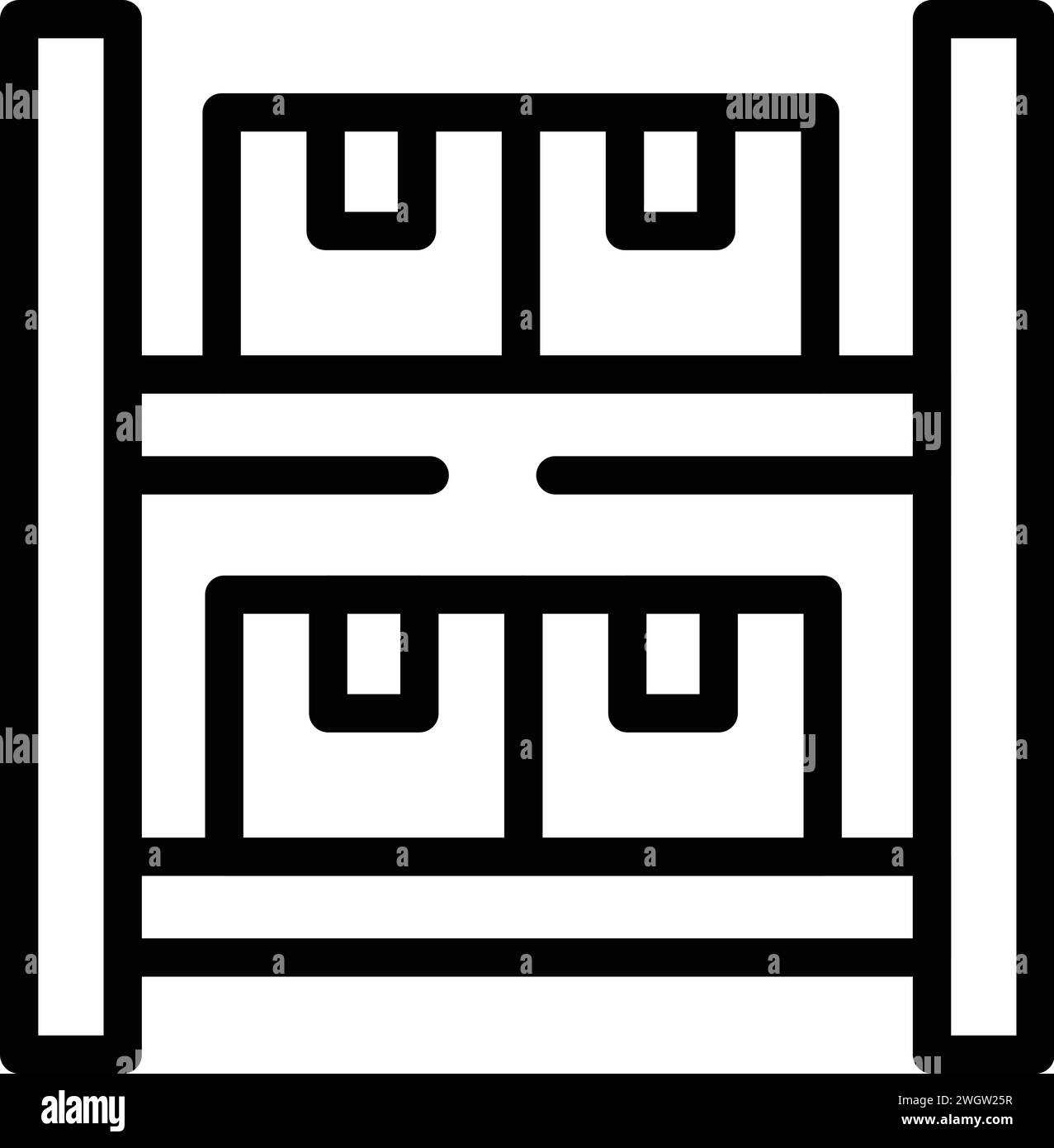 Pallet fork inventory icon outline vector. Package box. Cargo mover ...