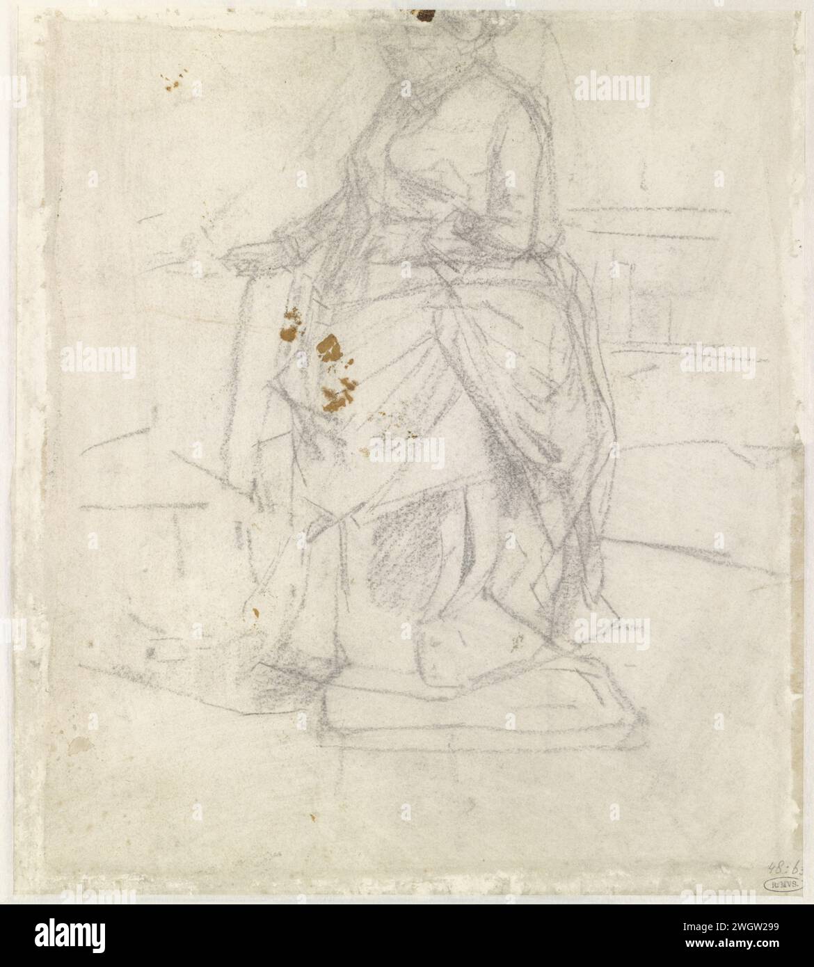 Standing woman, George Hendrik Breitner, 1867 - 1923 drawing paper ...