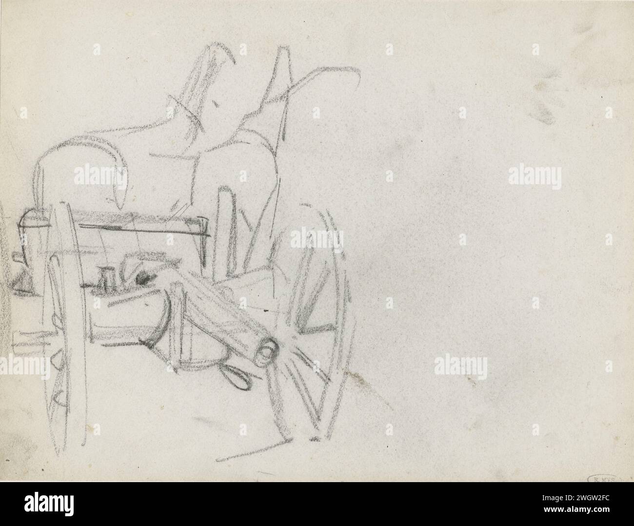 Horses with guns, George Hendrik Breitner, 1867 - 1923 drawing paper ...