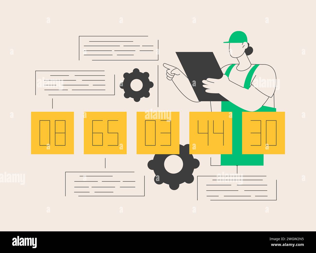 Harmonized System abstract concept vector illustration Stock Vector ...
