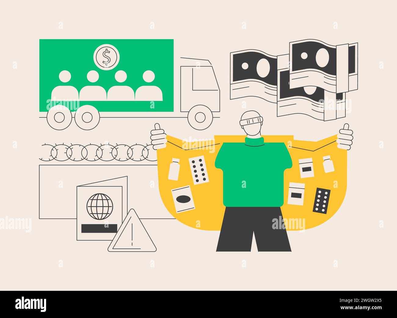 Smuggling abstract concept vector illustration Stock Vector Image & Art ...