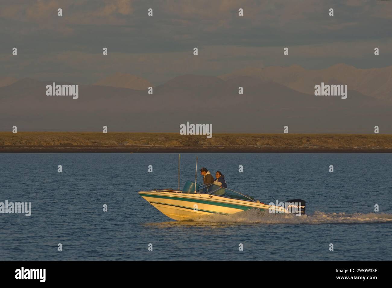 Jack and Alice faith Kayotuk coming into camp in Demarcation bay under ...