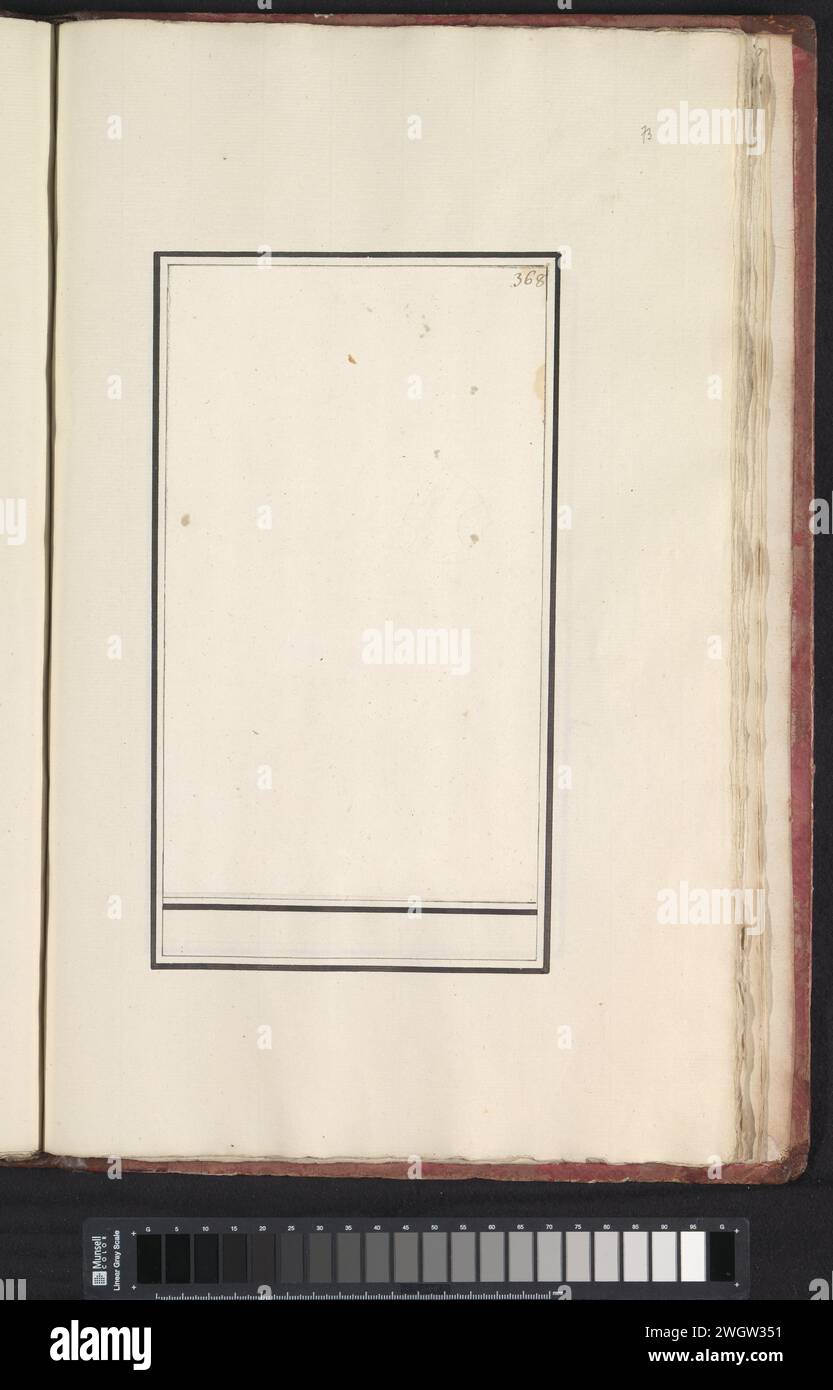 Frame, anonymous, 1809 - 1814 drawing Empty frame. Numbered at the top ...