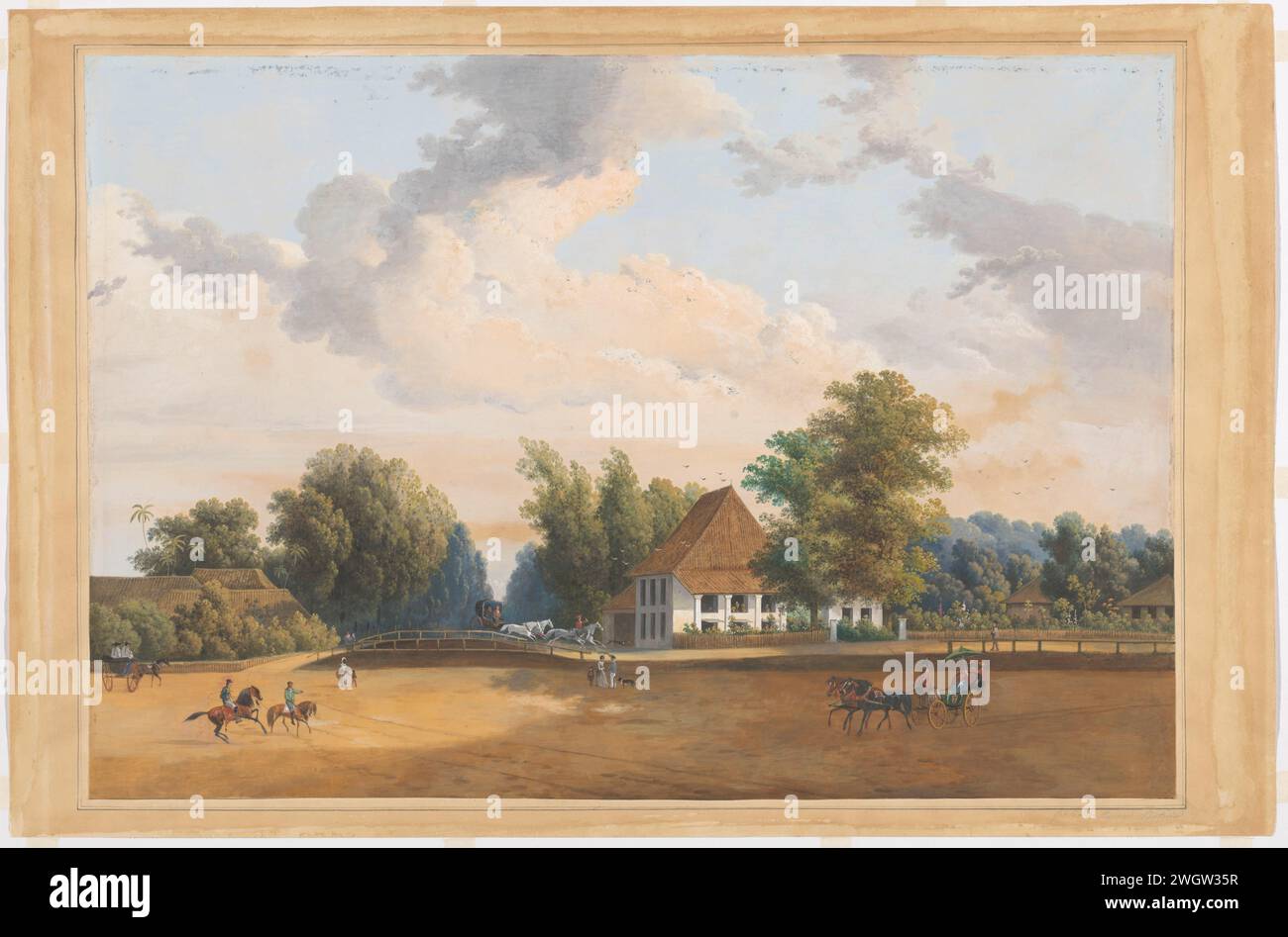 Face in Rijswijk Batavia, Charles William Meredith van de Velde, 1838 ...