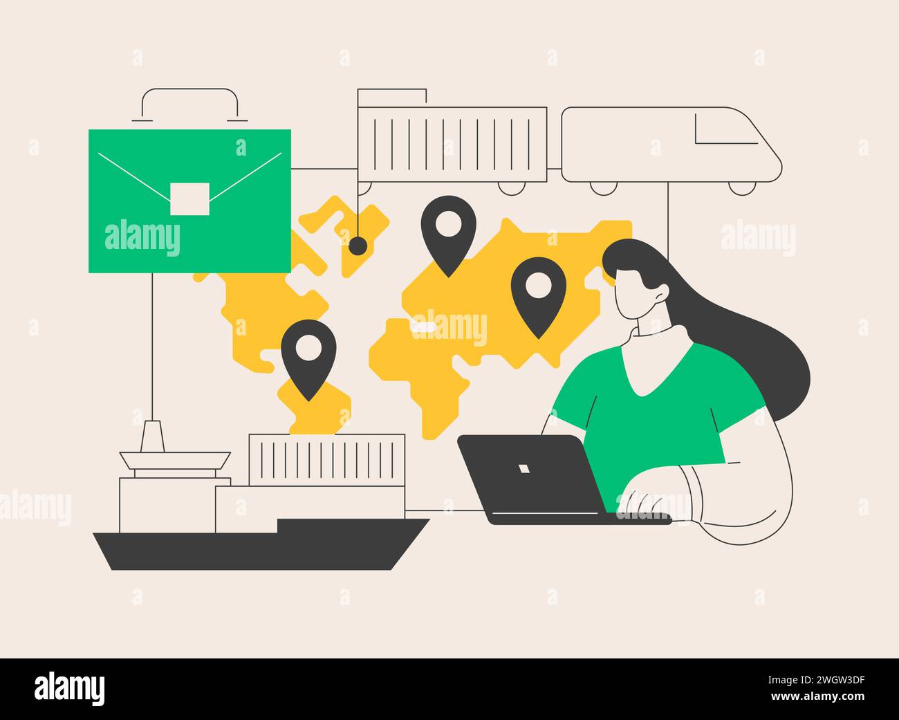 Business logistics abstract concept vector illustration Stock Vector ...