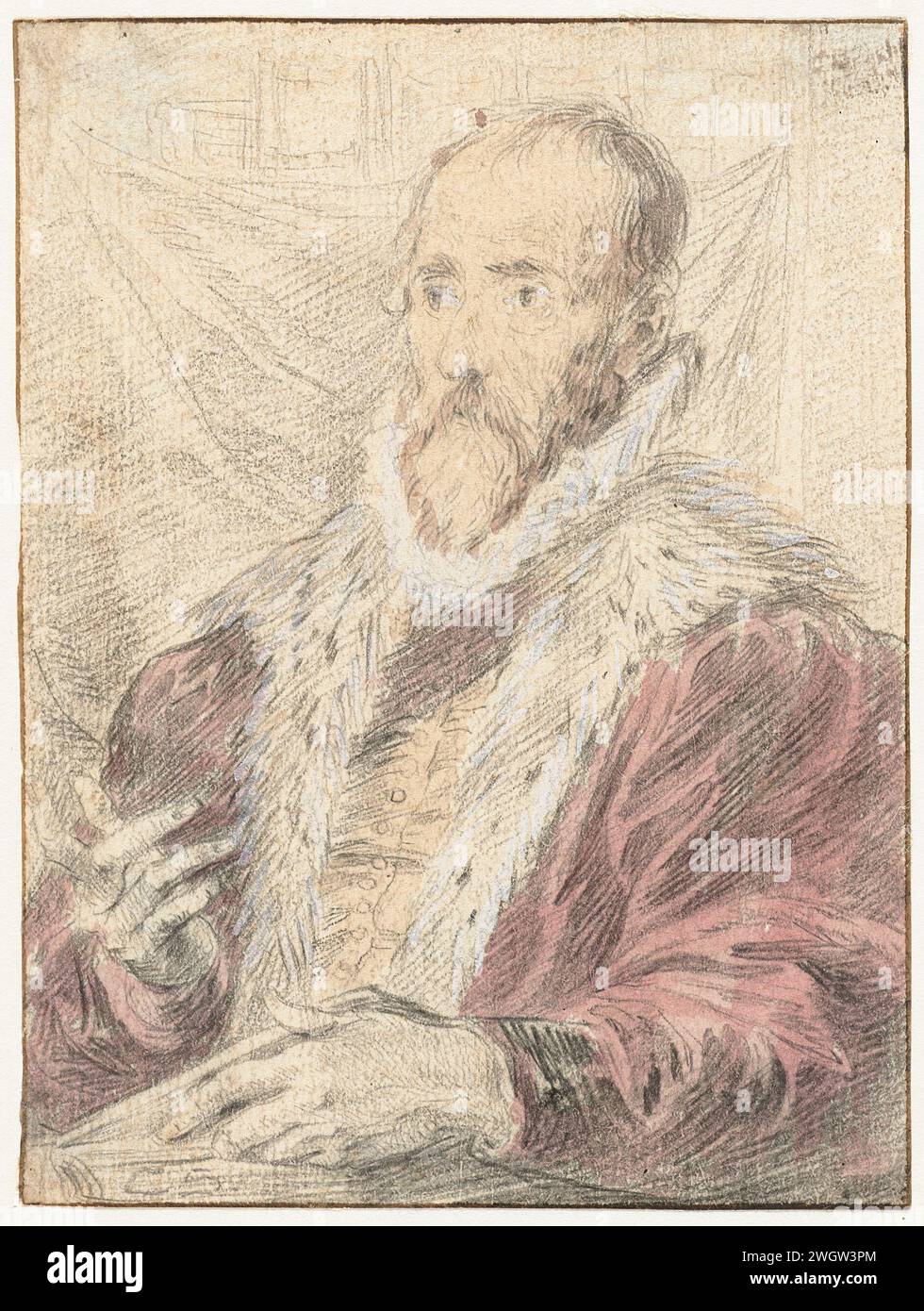 Portret Van Justus Lipsius, David teniers (2), after Peter Paul Rubens ...