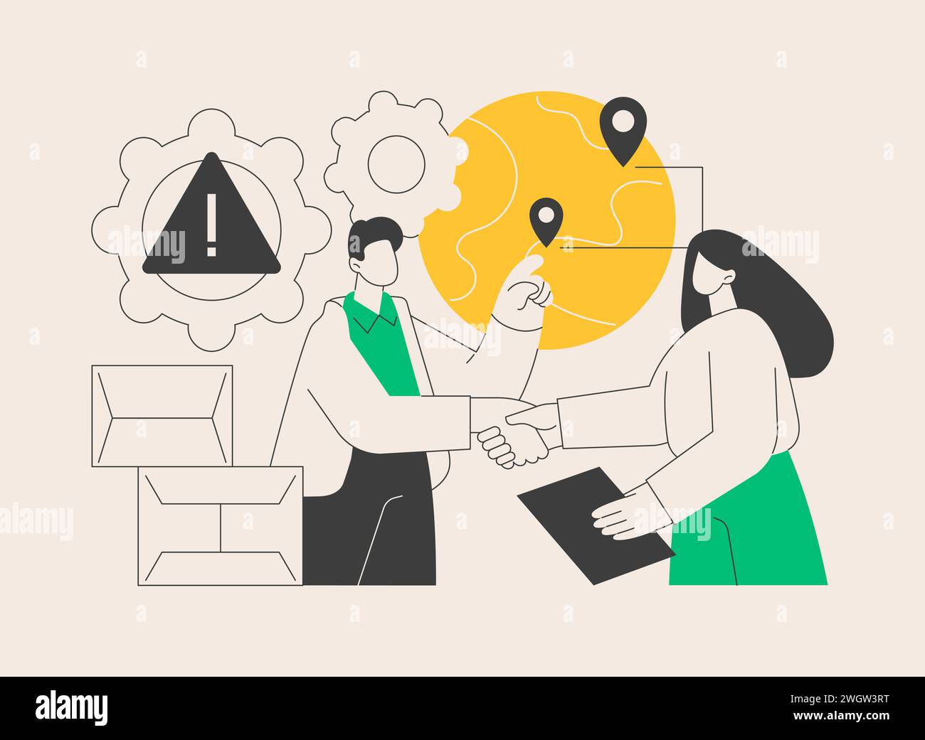 Collaborative logistics abstract concept vector illustration Stock ...