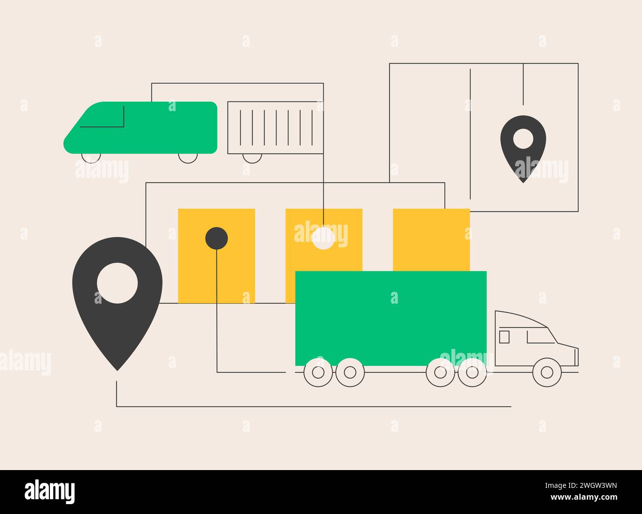 Logistics supply chain operator Stock Vector Images - Alamy