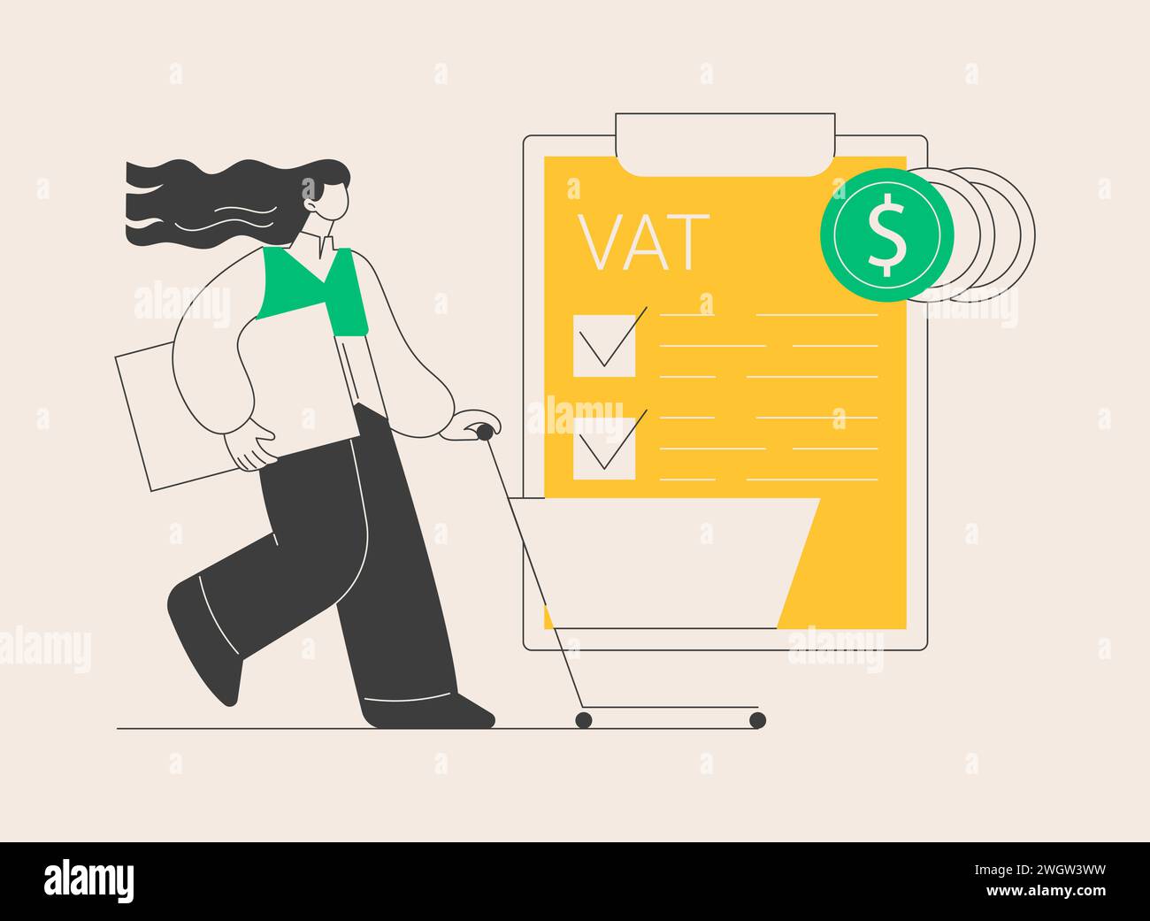 Value added tax system abstract concept vector illustration Stock ...