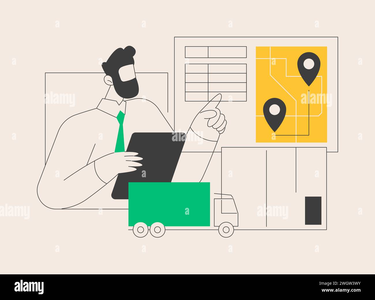 Freight quote request abstract concept vector illustration Stock Vector ...