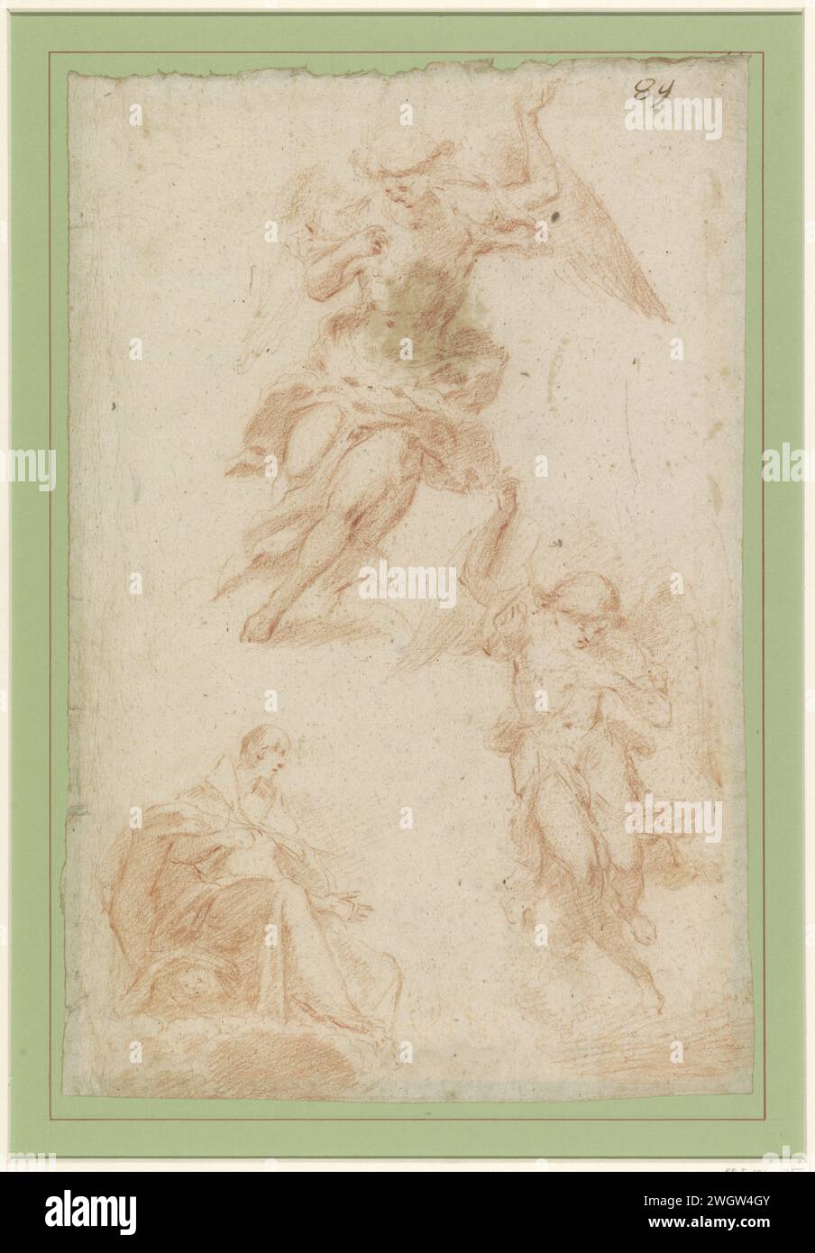 Twice the archangel Michaël and a sitting holy, Nicola Grassi (Possible ...