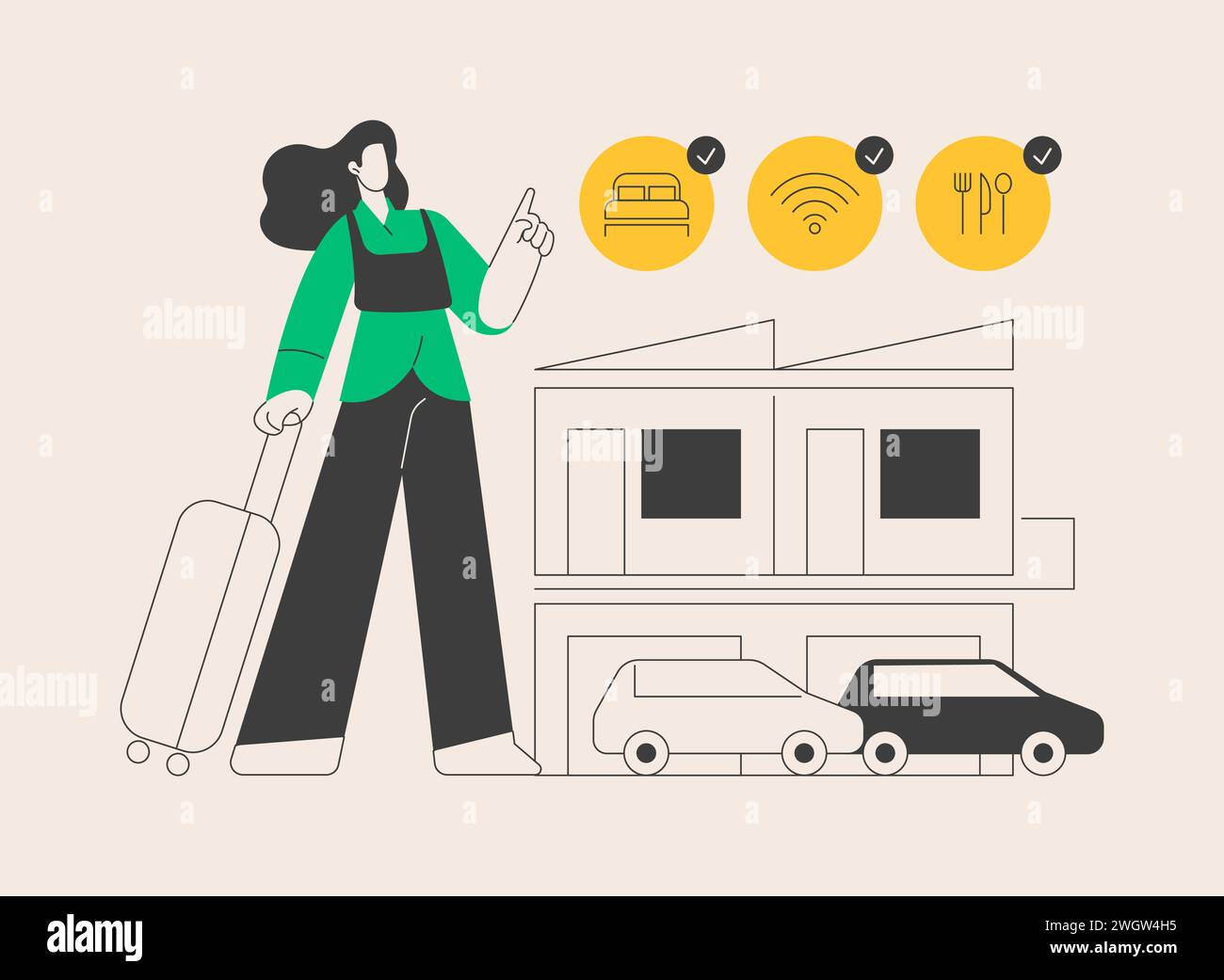 Motel service abstract concept vector illustration Stock Vector Image & Art - Alamy