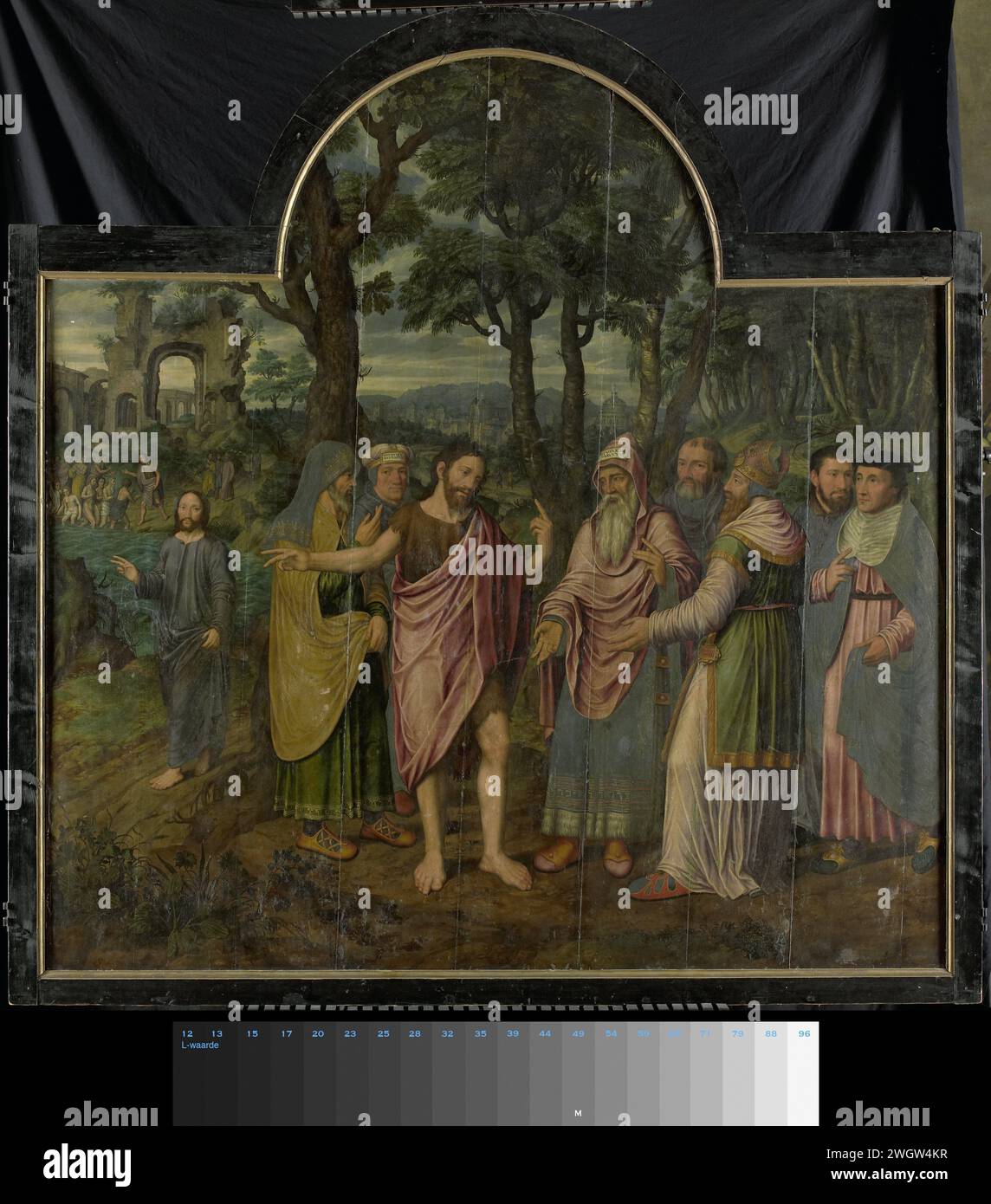 Triptych with Scenes from the Life of St John the Baptist, Jan van Coninxloo (II), 1557 painting ...