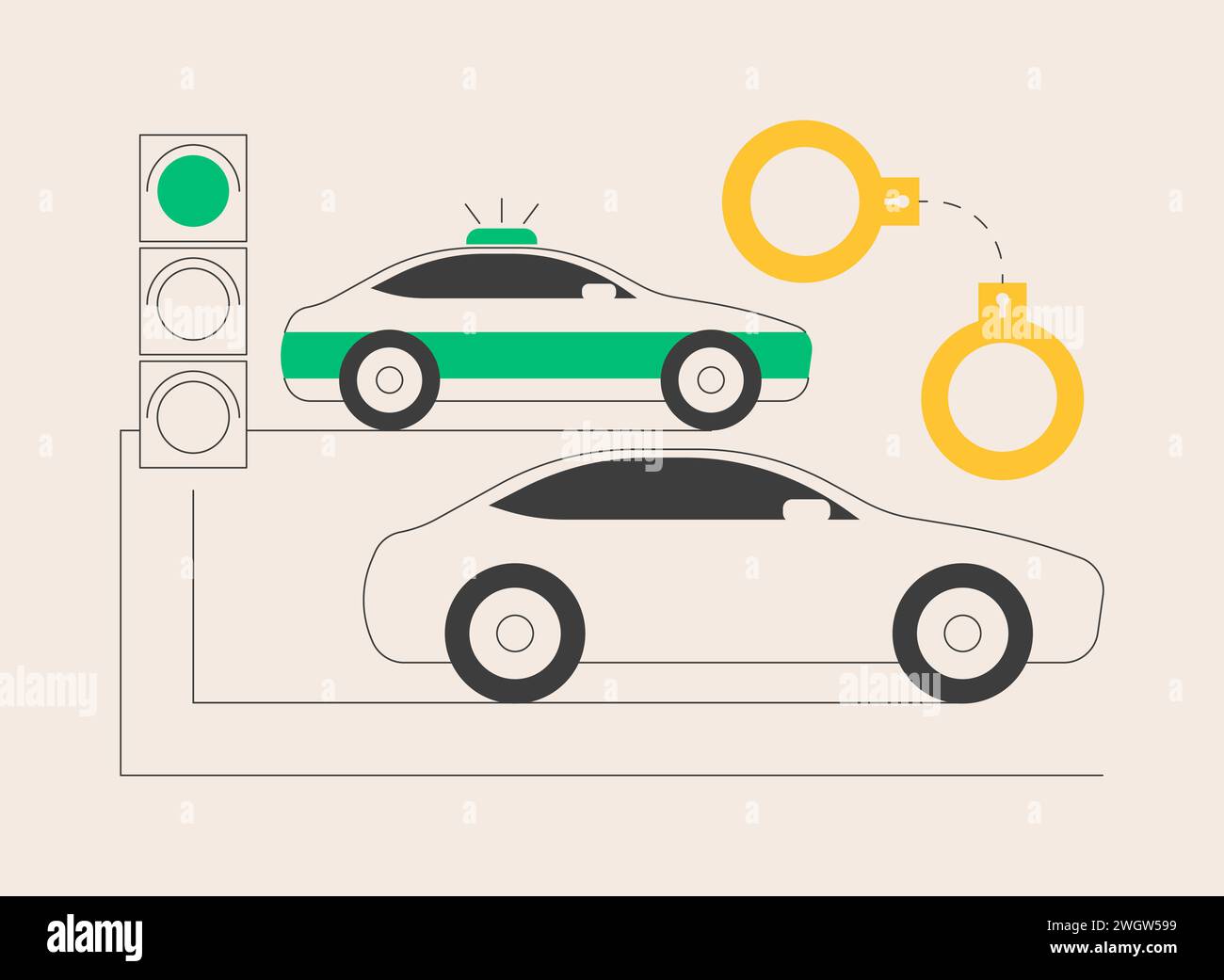 Traffic crime abstract concept vector illustration Stock Vector Image ...