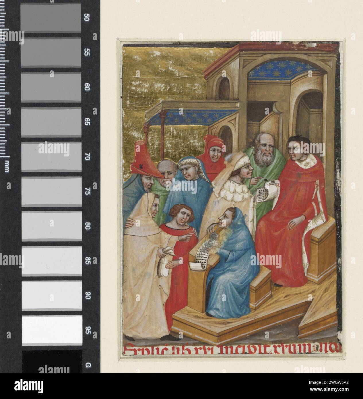 Scene around a judgment of a judge, illustratore, 1340 - 1342 drawing ...