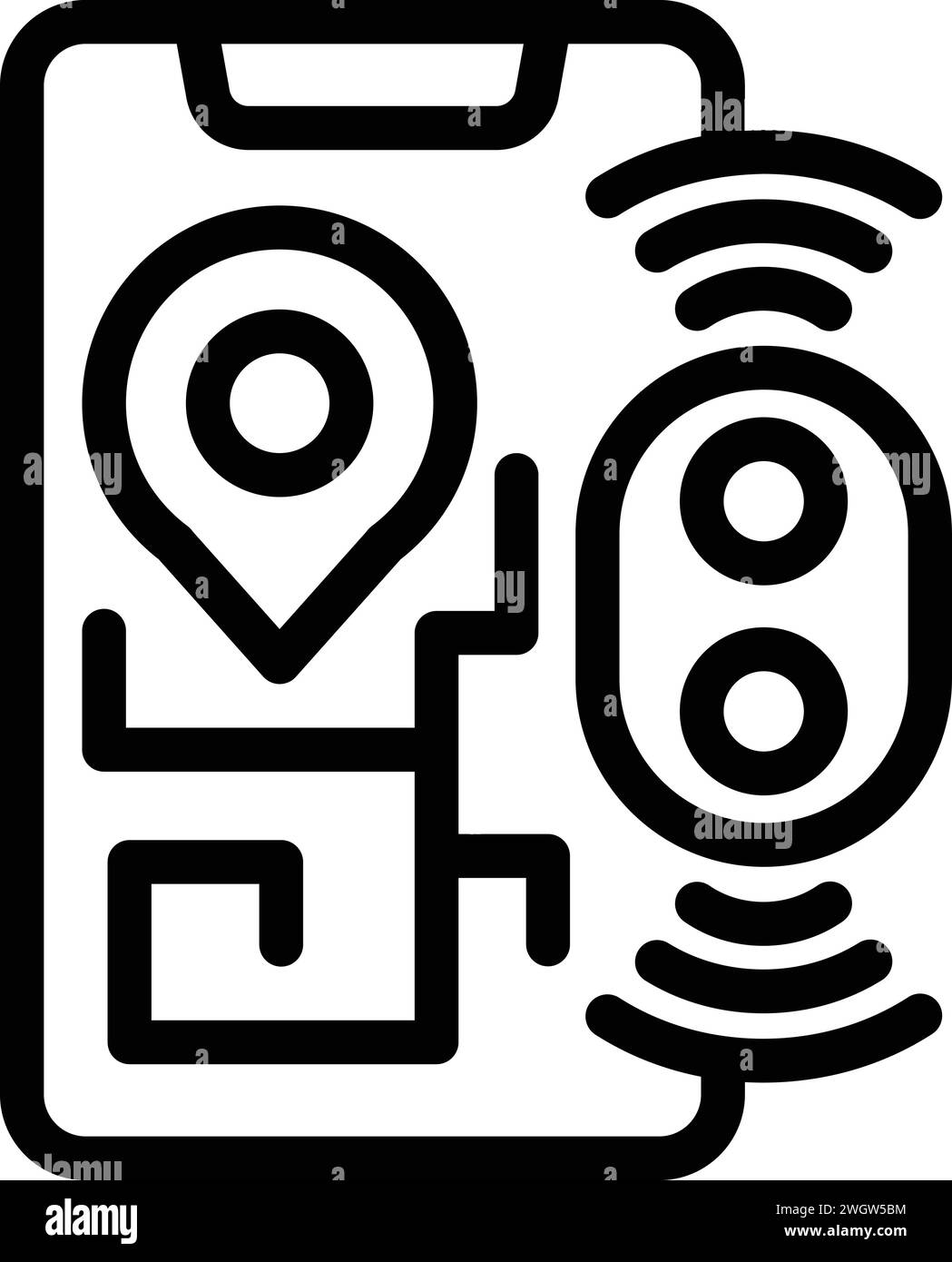 Animal tracker app Black and White Stock Photos & Images - Alamy