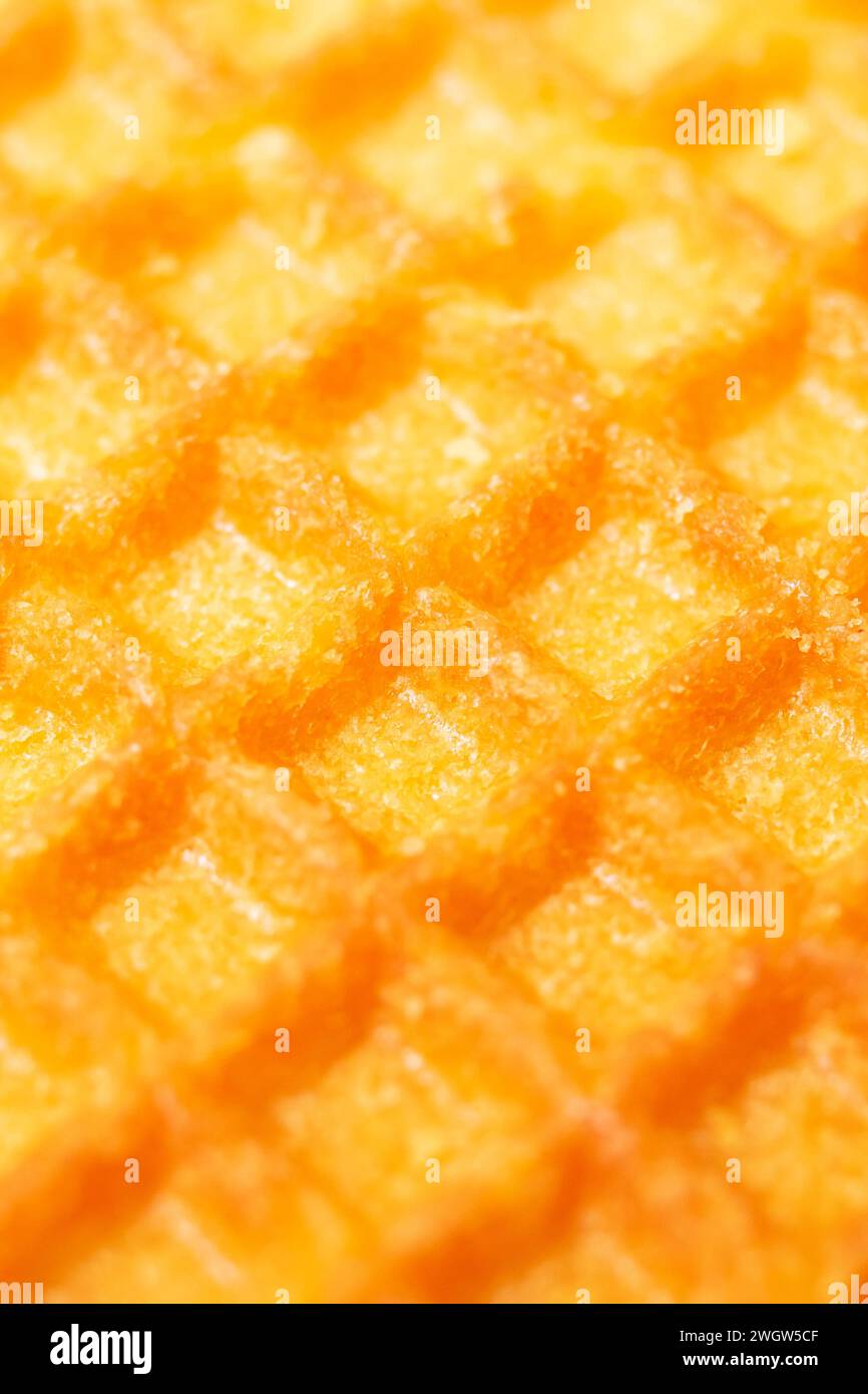 Texture of yellow waffle close up, background for text Stock Photo - Alamy