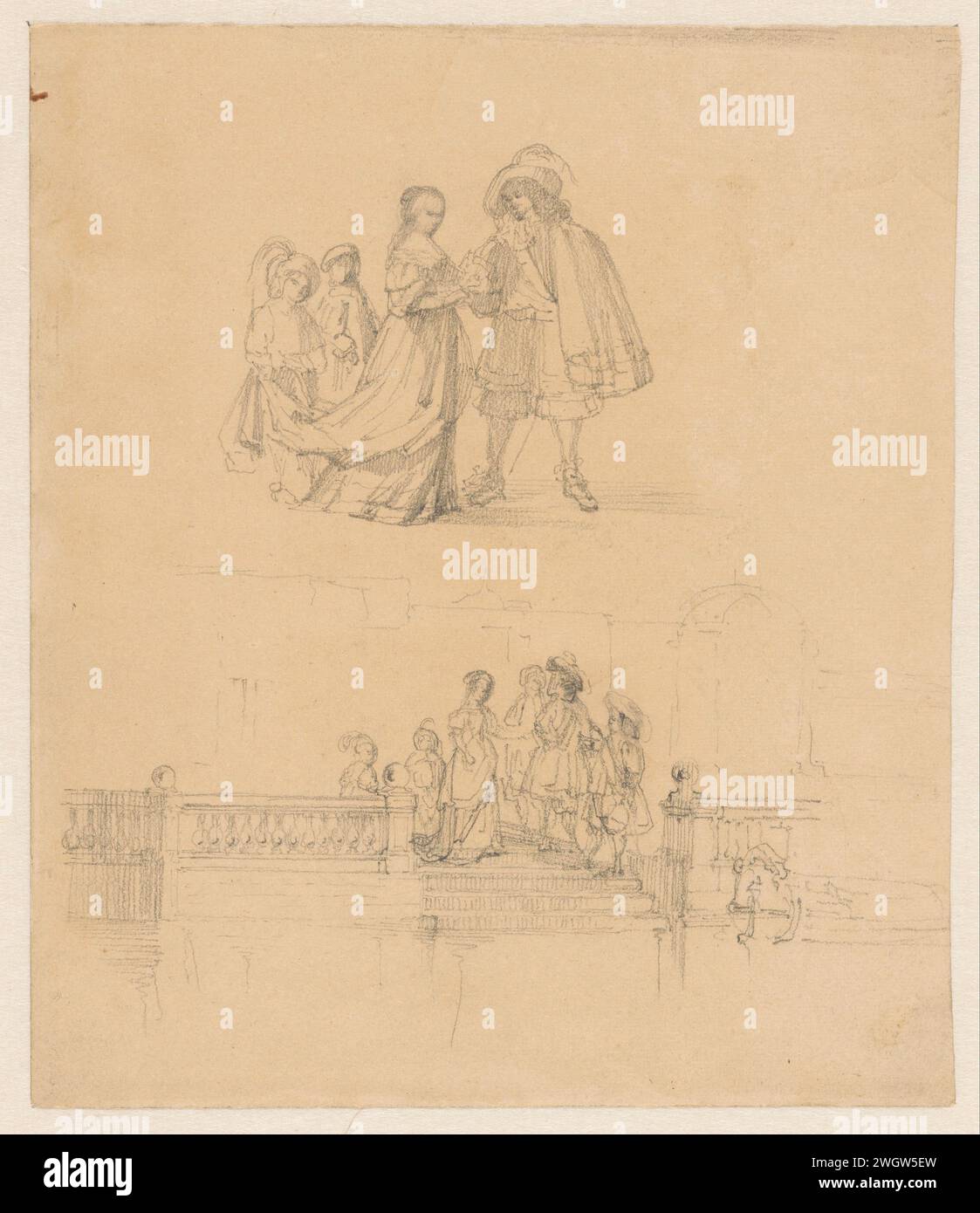 First name couple in 17th century costume and first name company on the ...