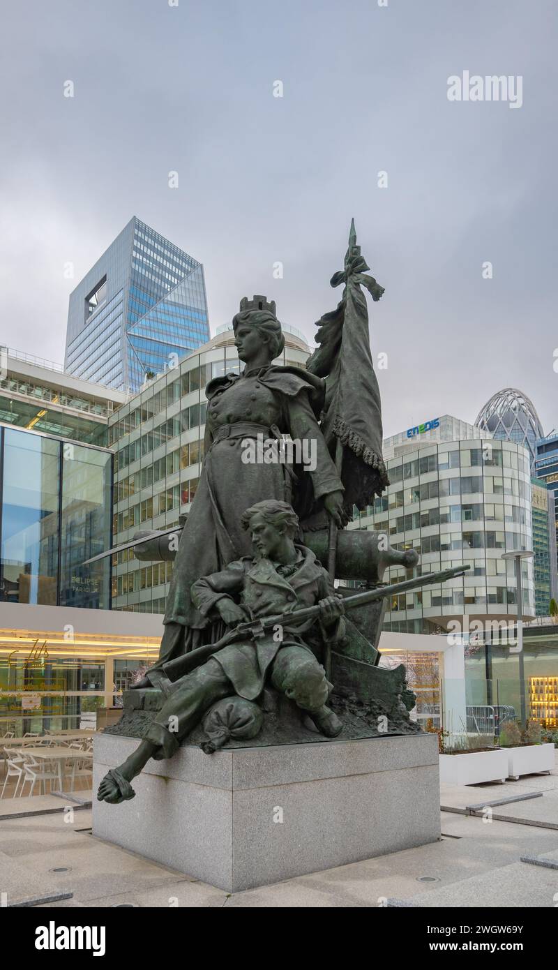 Paris, France, La Défense de Paris is a bronze statue by French ...