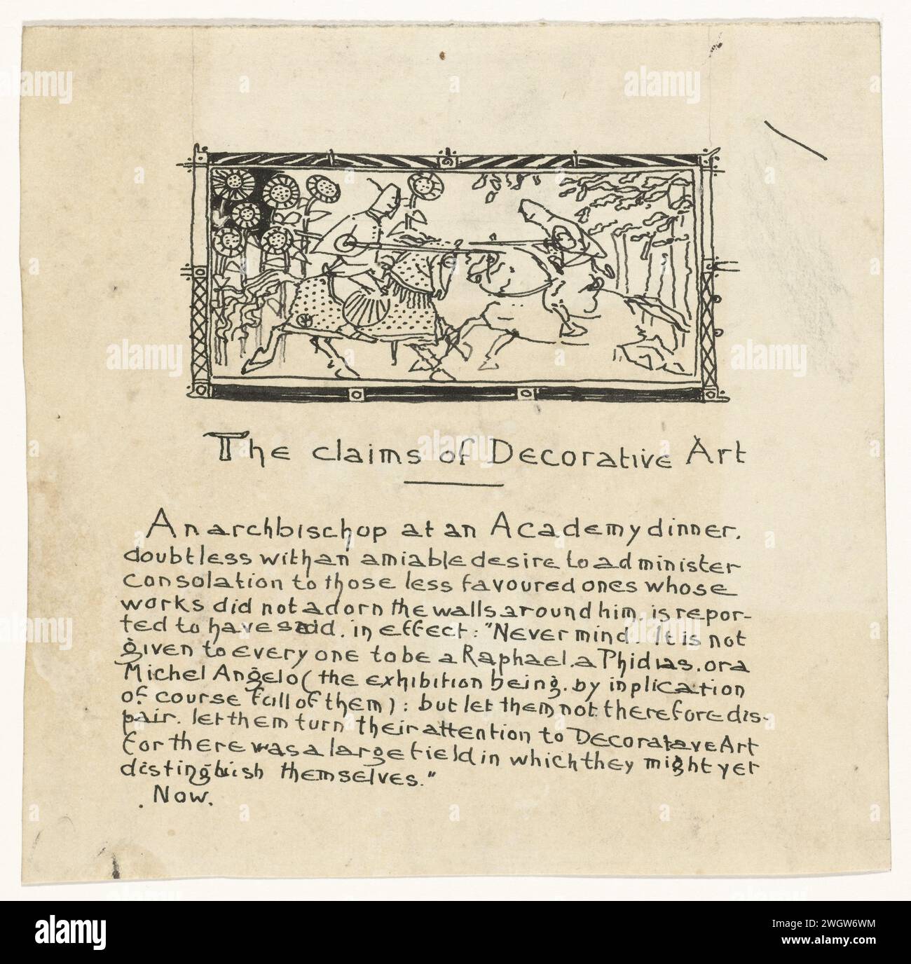 Design for preface (?) From The Claims of Decorative Art with ...