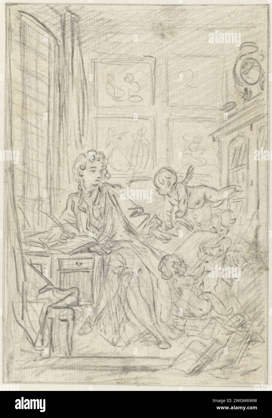 The inspiration of the poet, François Boucher, 1726 - 1746 drawing ...
