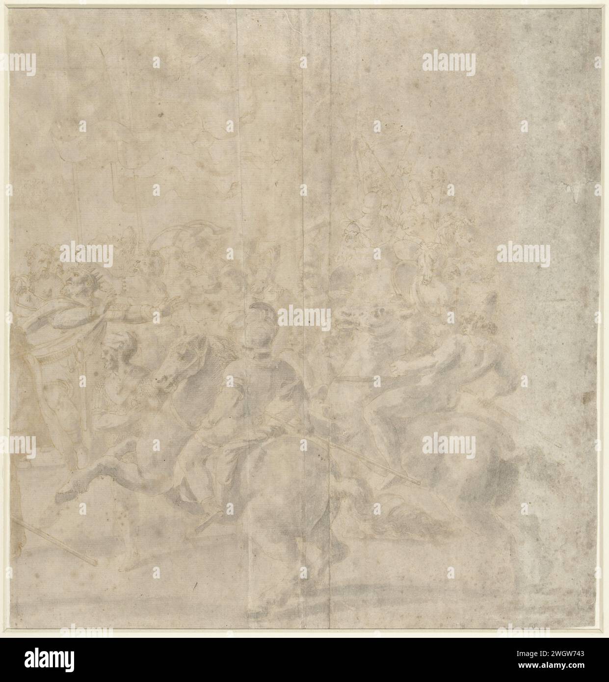 Meeting between Pope Leo I and Attila, Anonymous, After Rafaël, c. 1512 ...