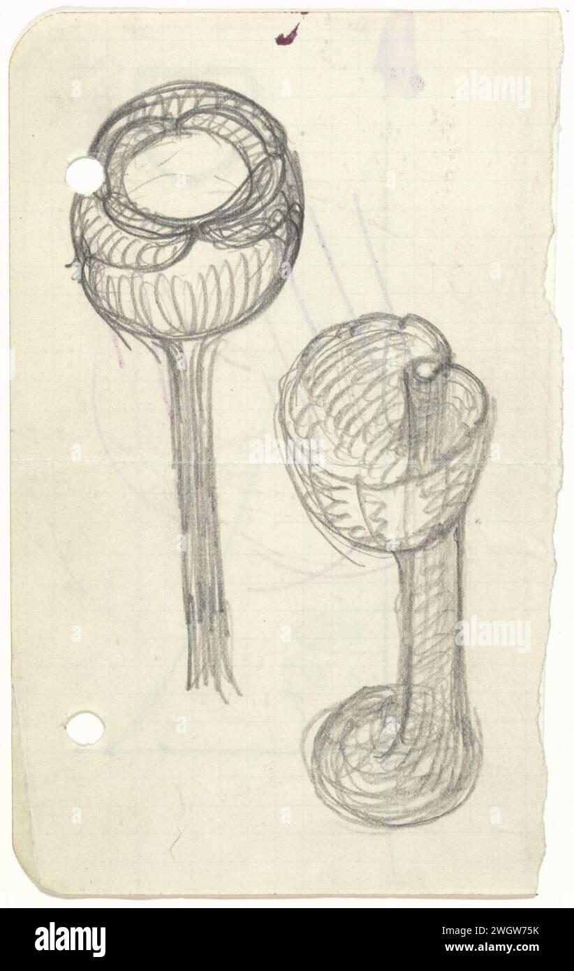 Design for a misconduct, Mathieu Lauweriks, 1874 - 1932 drawing pencil ...