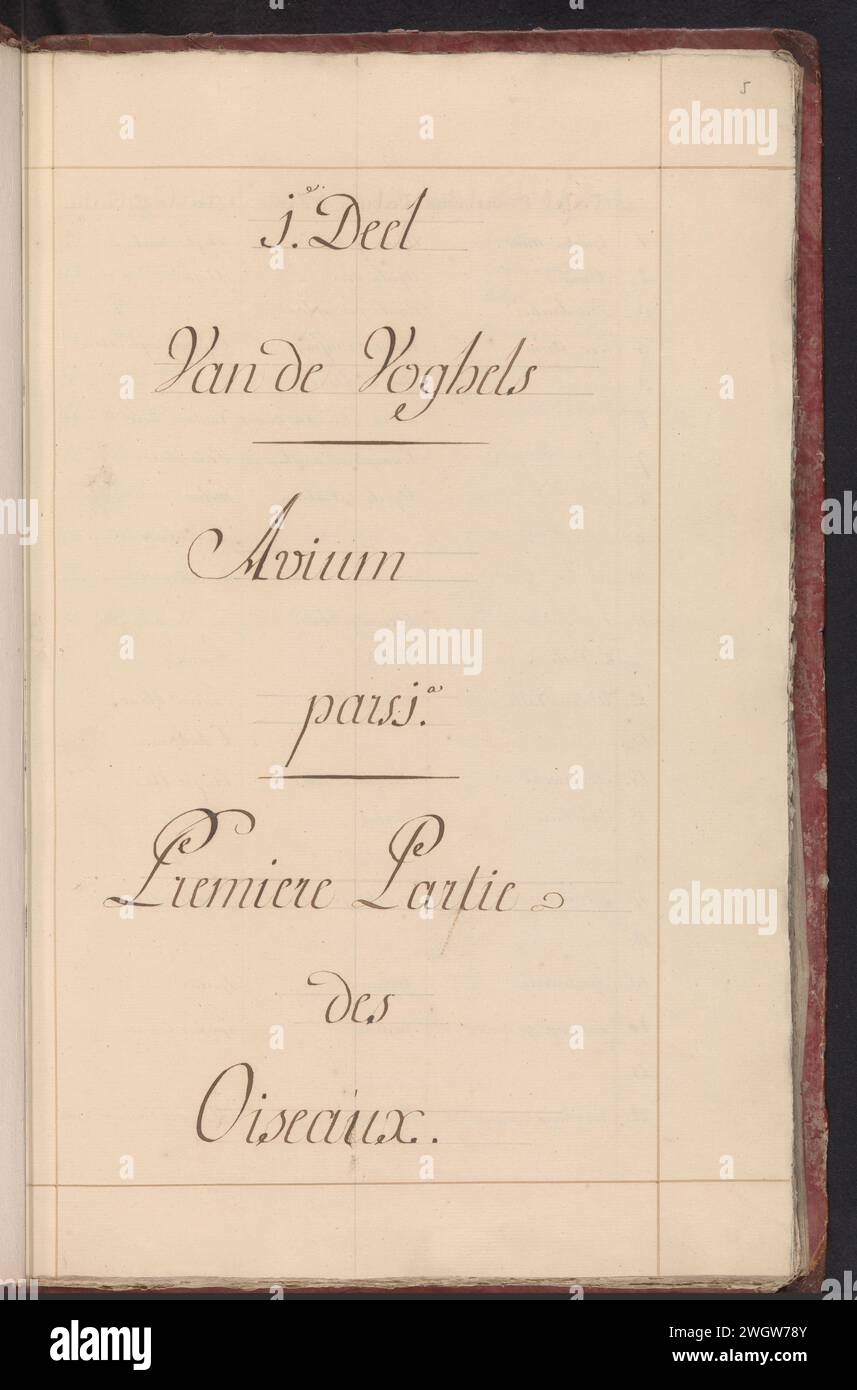 Title page for the first part of the Vogels, Joseph van Huerne ...