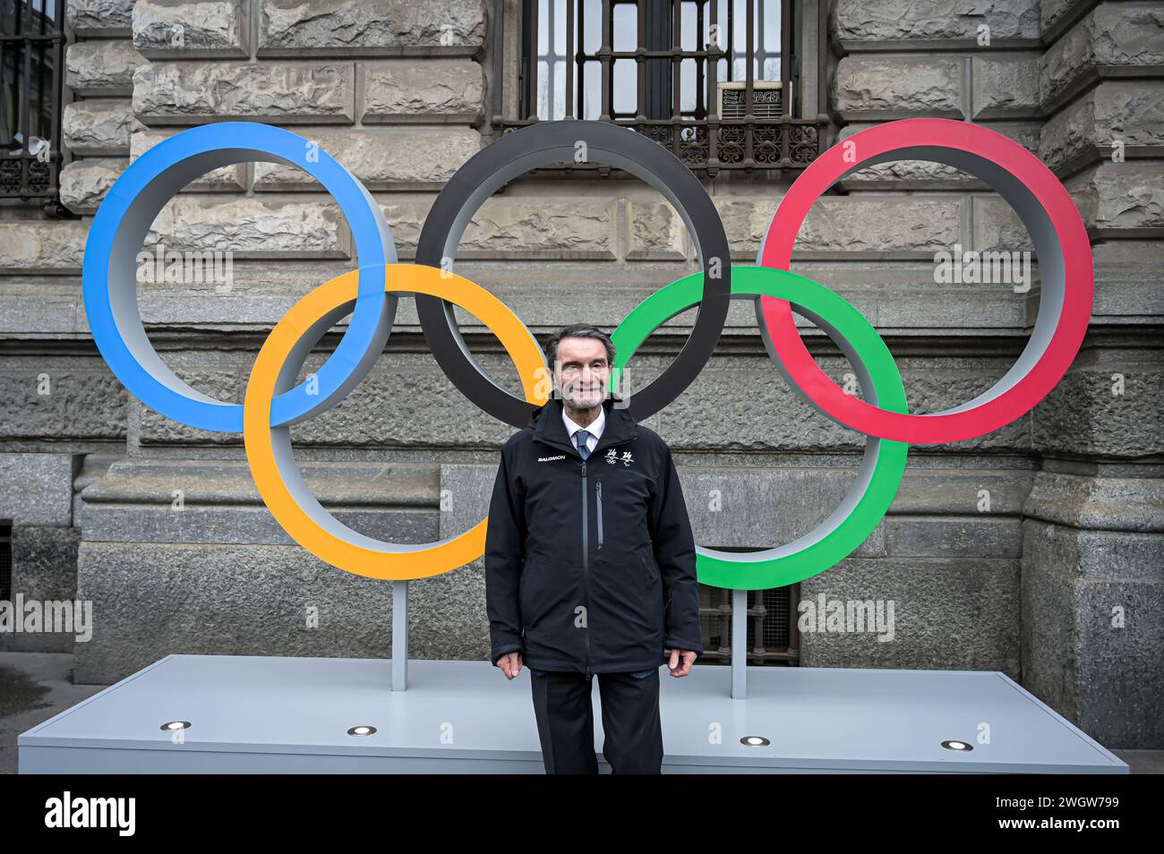 Lombardy region President, Luciano Fontana poses during the unveiling ...