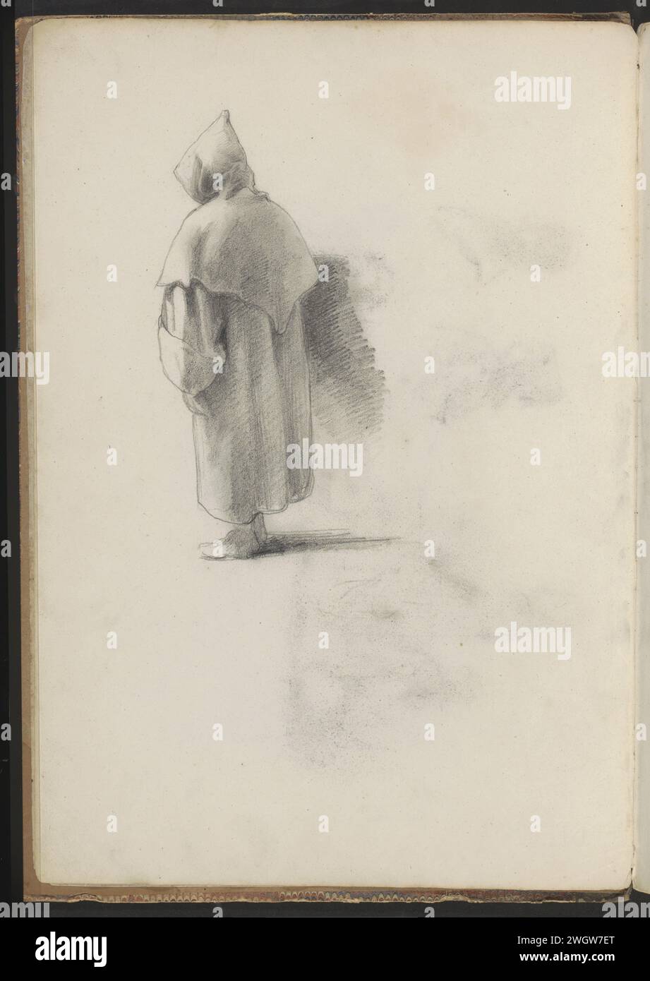 Monnik, 1837 - 1881 Page 2 Verso from a sketchbook with 33 sheets and ...