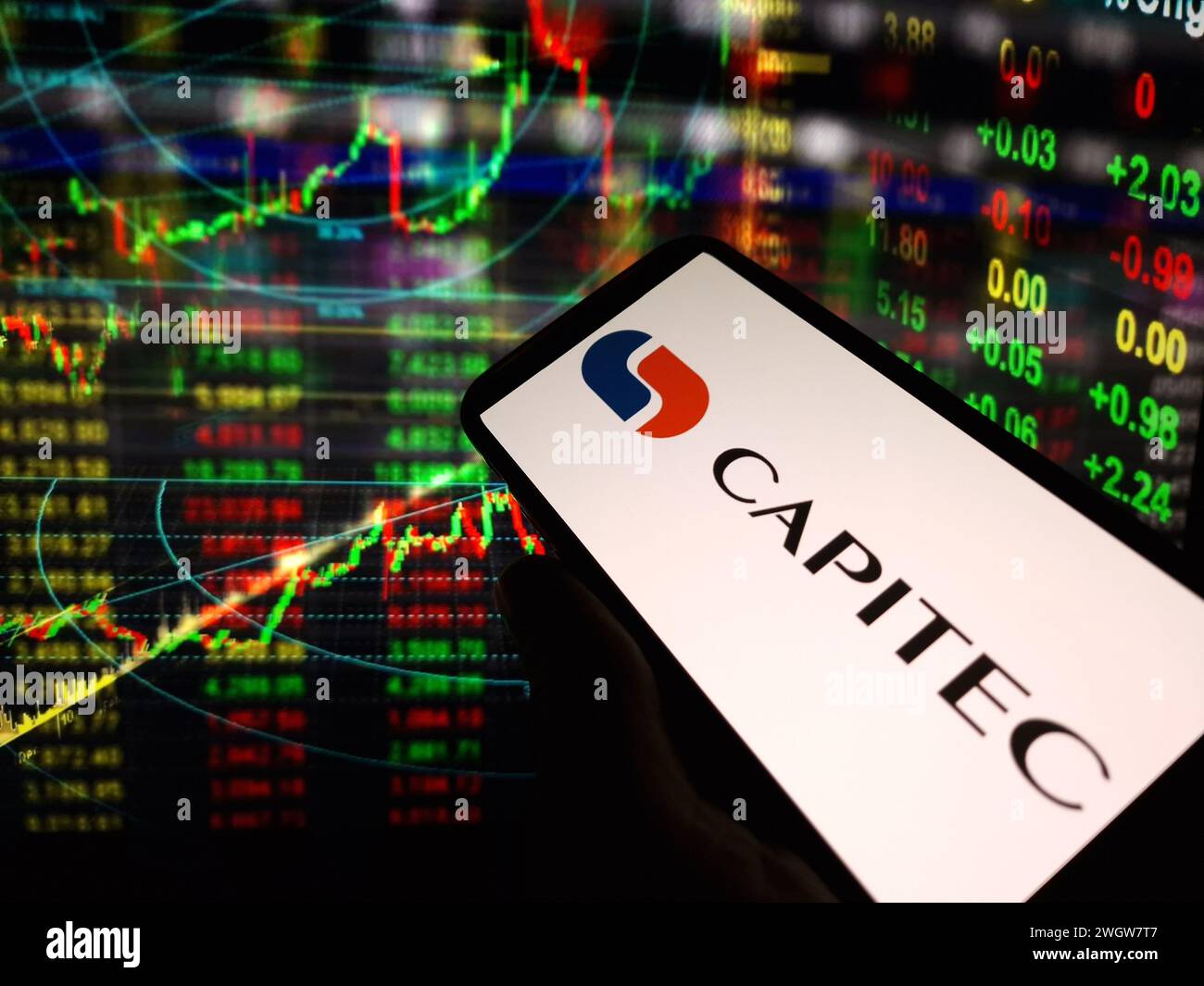 Konskie, Poland - February 05, 2024: Capitec Bank company logo ...
