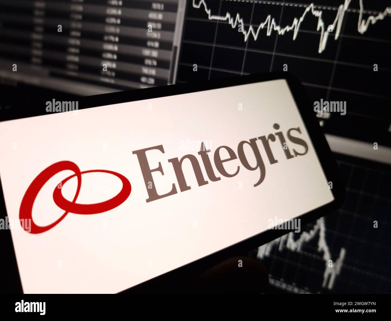 Konskie, Poland - February 05, 2024: Entegris Inc company logo ...