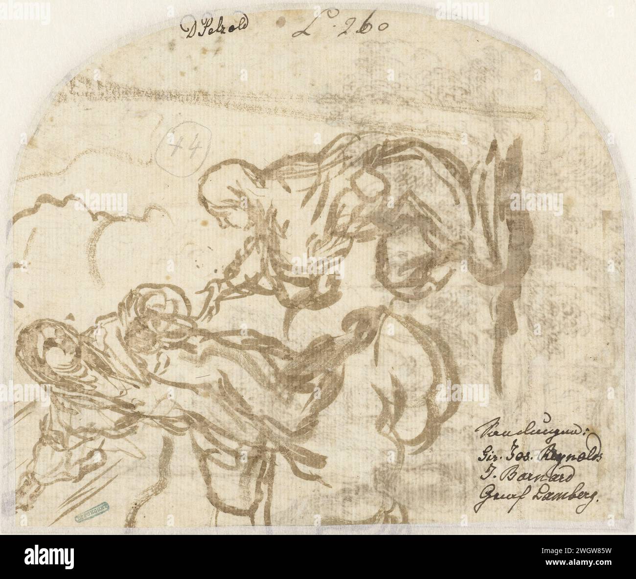 Spiritual kneeling for a holy, annibale carracci (attributed to), 1570 ...