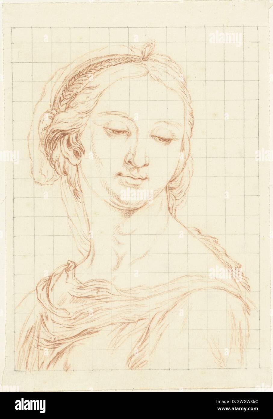 Head of Madonna, Bernard Picart, After Anonymous, 1683 - 1733 drawing ...