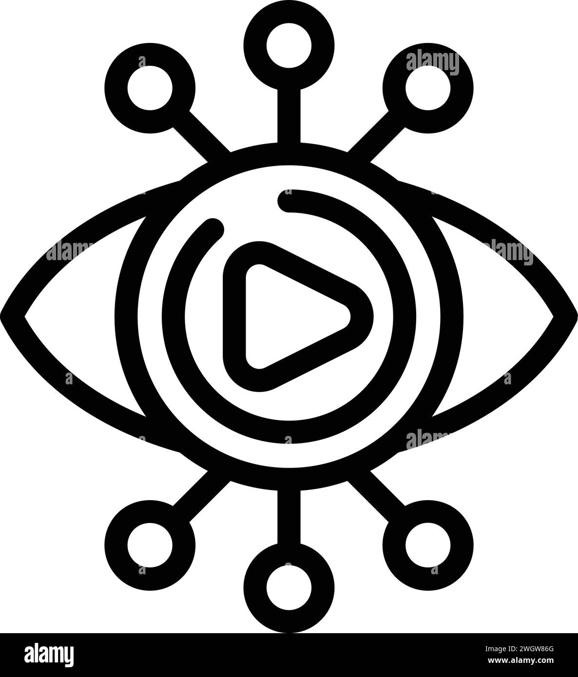 Video online visual care icon outline vector. Viral mobile. Social ...