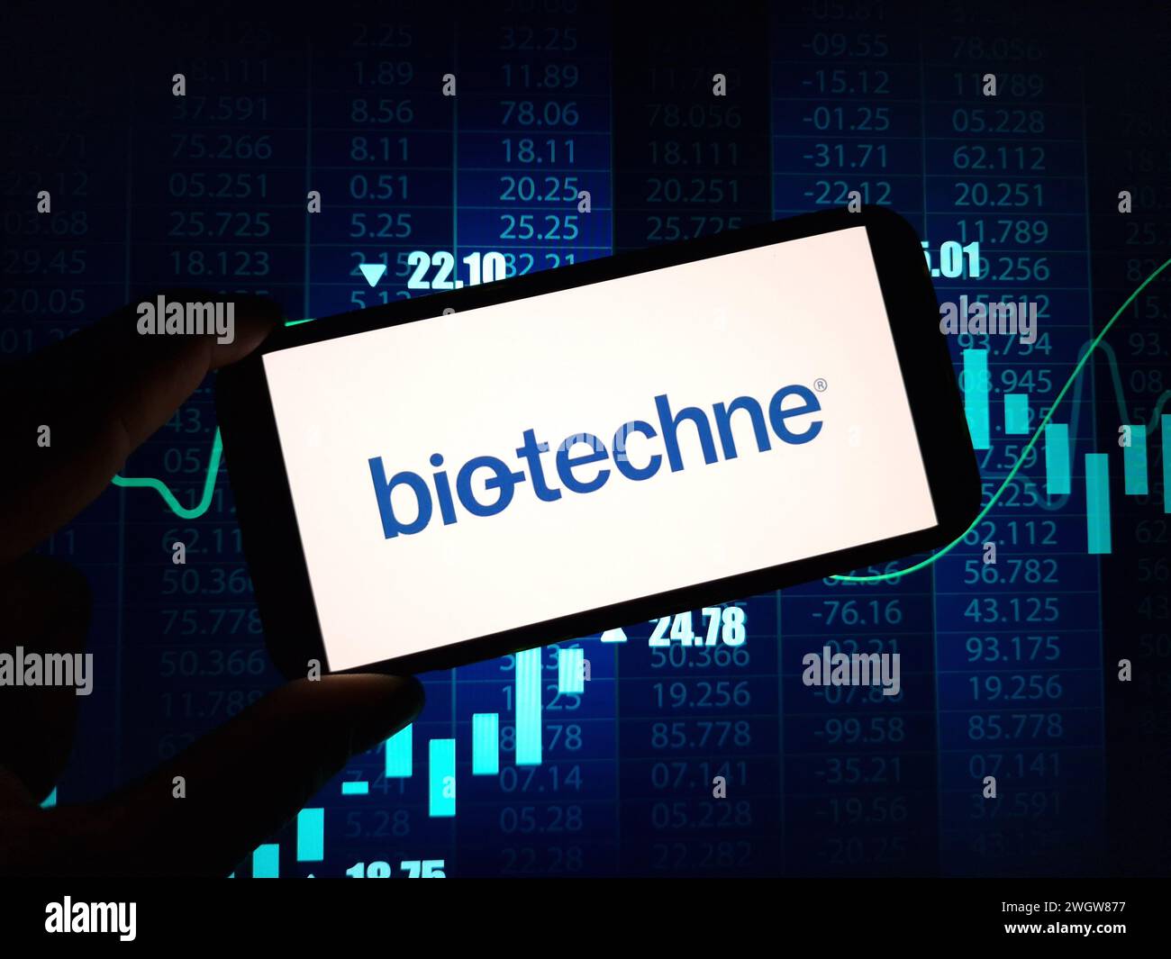Konskie, Poland - February 05, 2024: Bio-Techne company logo displayed ...